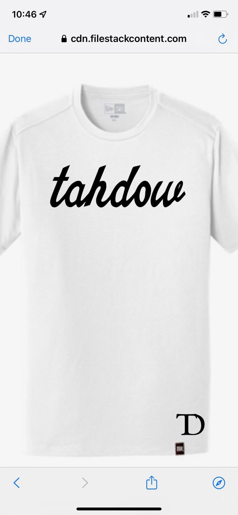 TAHDOW Cursive Tee | TAHDOW LLC